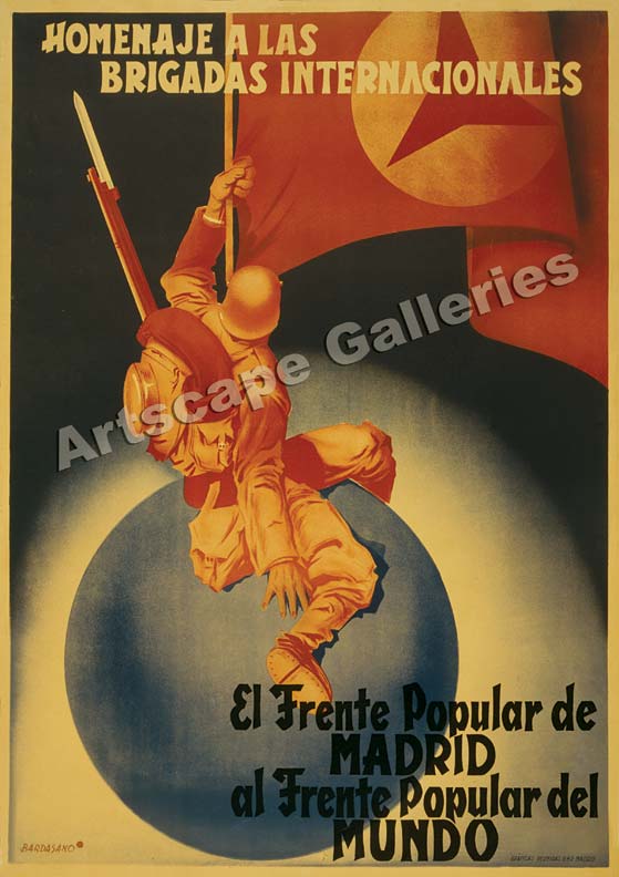 "International Brigades" Spanish Civil War Poster 24x34