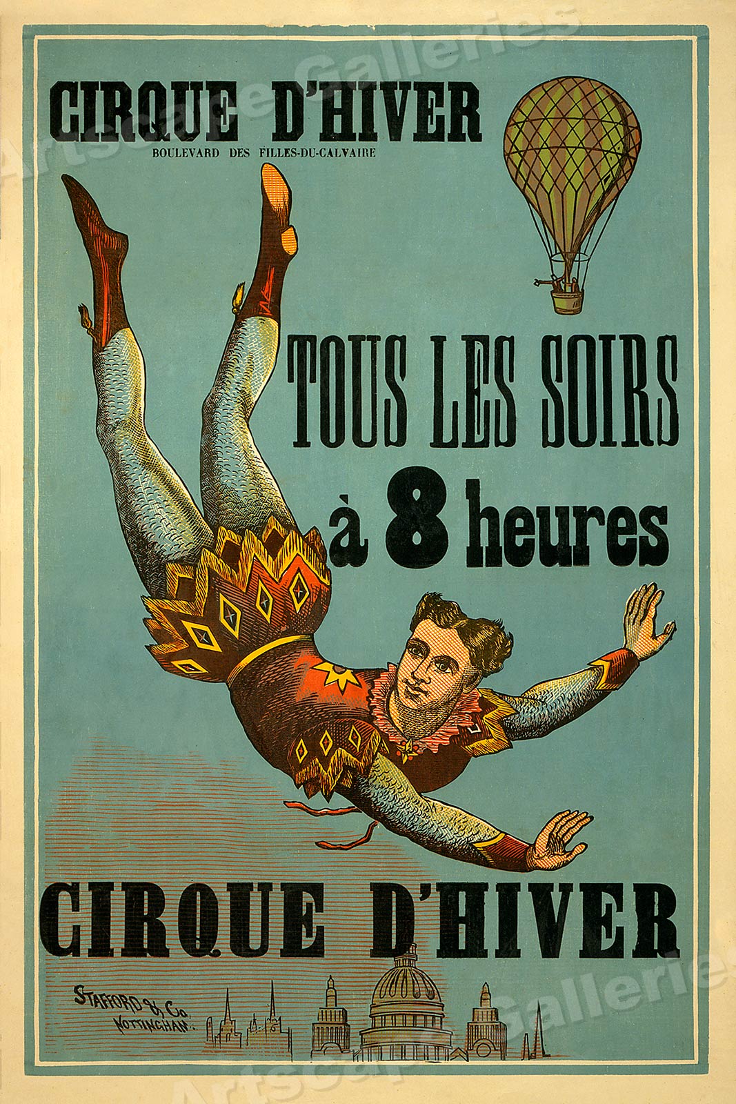 1890s Cirque D'Hiver Classic French Circus Acrobat Poster - 24x36 | eBay