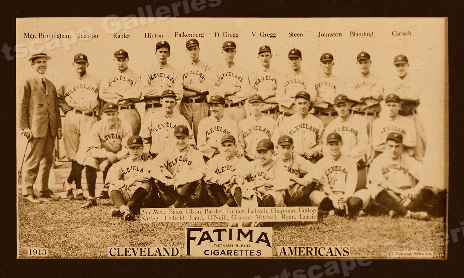 1913 Cleveland Naps Classic Baseball Team Photo Poster - 12x20 | eBay