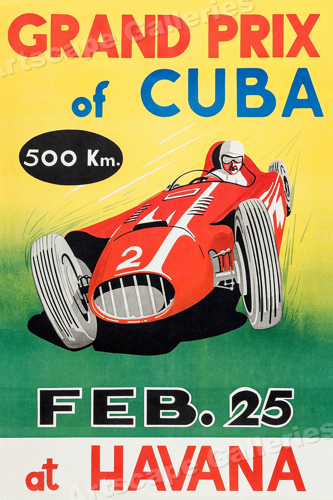 1958 Grand Prix Cuba Vintage Style Automotive Racing Poster - 20x30 | eBay