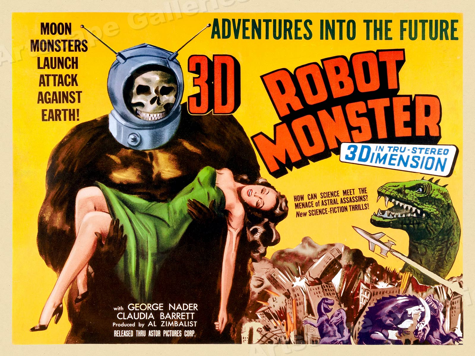 1953 Robot Monster Classic Sci-Fi Monster Movie Poster - 18x24 | eBay