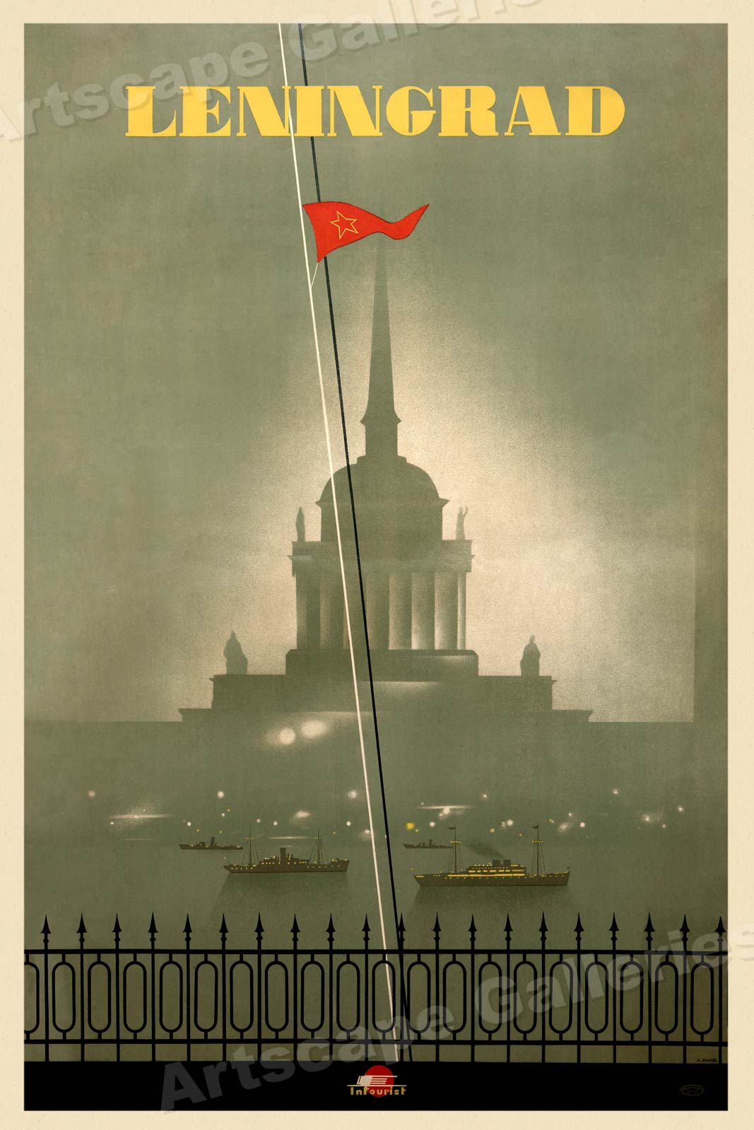 1950s Leningrad Classic Cold War Soviet Russia Travel Poster - 24x36 | eBay